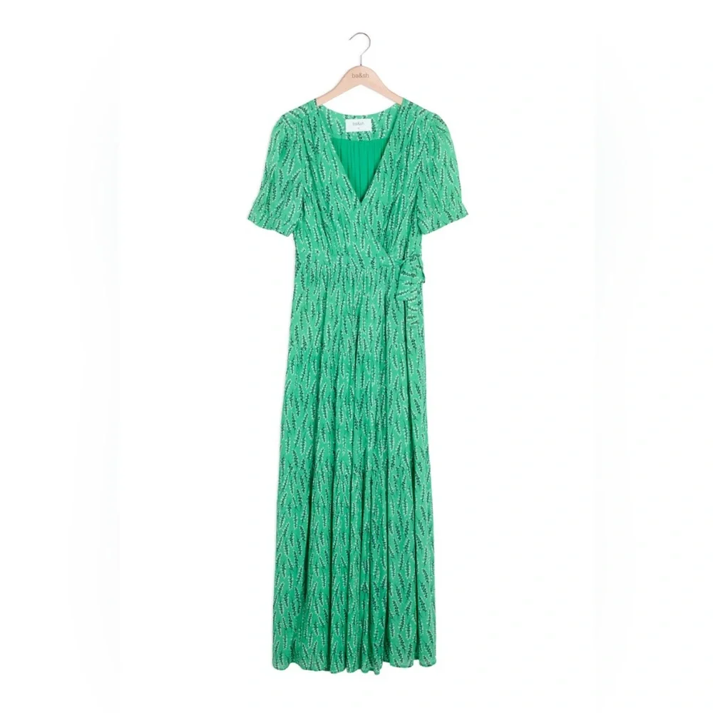 ba&sh | Dresses | Bash Green Corn Wrap Dress Us Size 4 Bohemian Resort ...